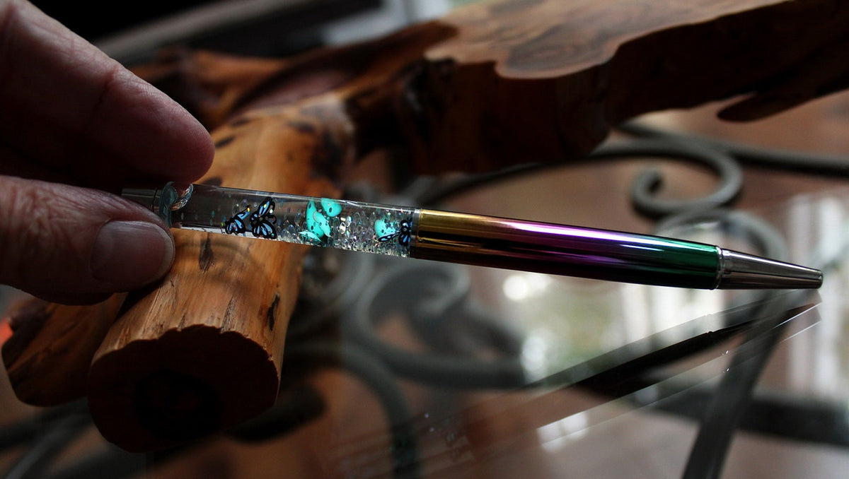 Float Pen Glow in the Dark / Floating pen / 3D Butterflies / Rainbow C ...