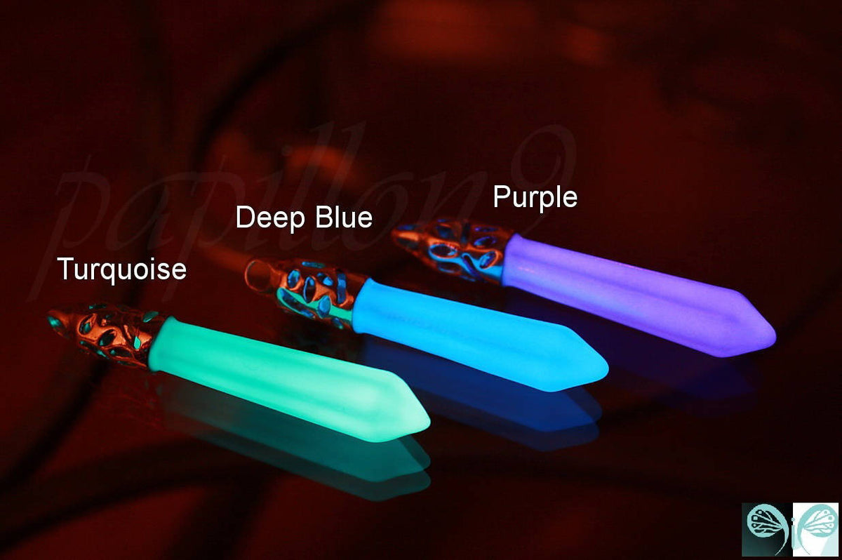 Atlantis Crystal Necklace / Glow in the Dark / Real Crystal Pendant ...
